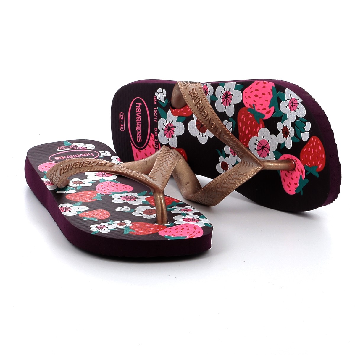 Παιδική Σαγιονάρα για Κορίτσι Havaianas Hav. Kids Flores Χρώματος Χρυσό ...