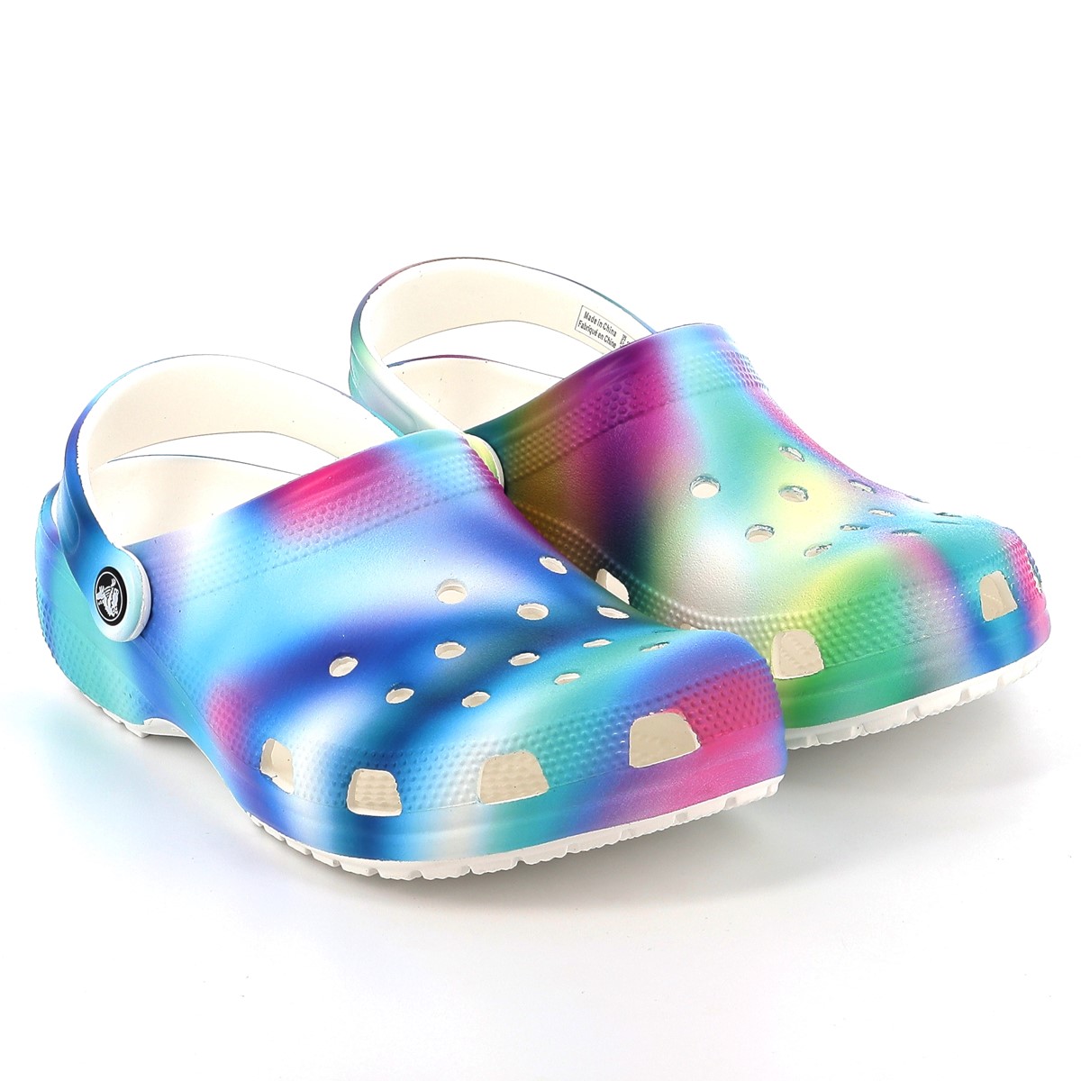 Γυναικείο Σαμπό Crocs Classic Solarized Clog Ανατομικό Πολύχρωμο 207556 ...