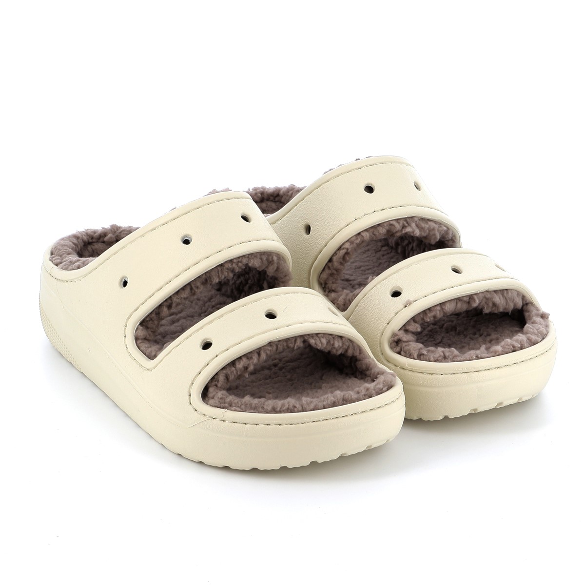 Γυναικεία Παντόφλα Crocs Classic Cozzzy Sandal Ανατομική Χρώματος Μπεζ ...