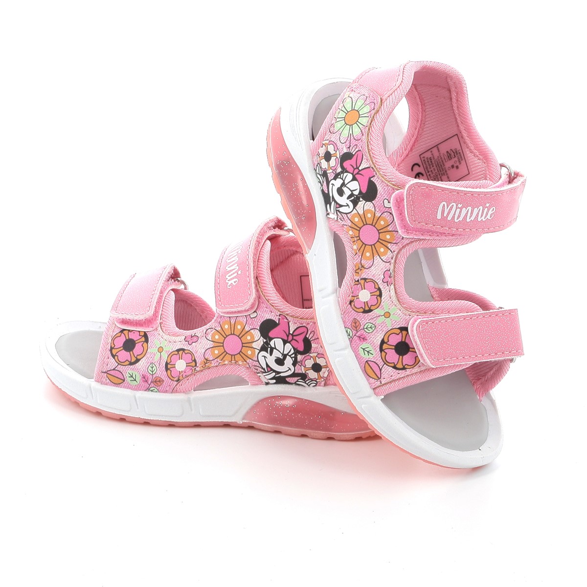 Παιδικό Πέδιλο για Κορίτσι Disney Minnie με Φωτάκια Χρώματος Ροζ ...